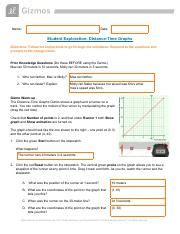 Lab 06 Distance Time Graphs Pdf Name Date Babe Exploration Distance Time Graphs