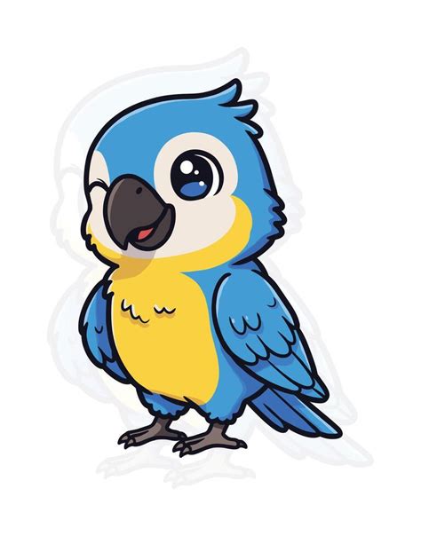 Tropical Chibi Parrot Illustration 67263572 Vector Art At Vecteezy