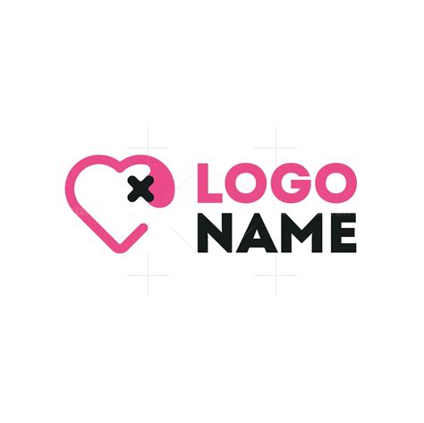 Pink Heart Fashion Logo Pink Heart Designs Themes Templates And