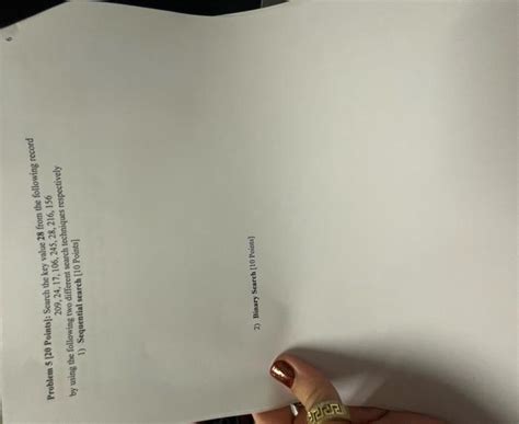 Solved Problem 5 20 Points Search The Key Value 28 From