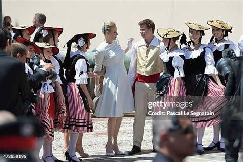 19 Prince Albert Of Monaco And Princess Charlene Of Monaco Walk On The