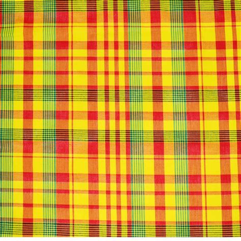 Genuine Madras Fabric 100 Cotton Yellow Red Green Cut To Measure