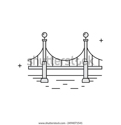 Bridge River Crossing Bridge Structure Vector Stock Vector Royalty Free 2494071541 Shutterstock