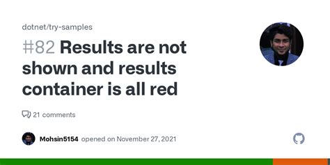 Results Are Not Shown And Results Container Is All Red Issue Dotnet Try Samples GitHub