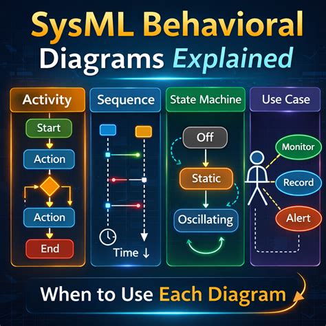 Sysml Behavioral Diagrams Explained Activity Sequence State Machine