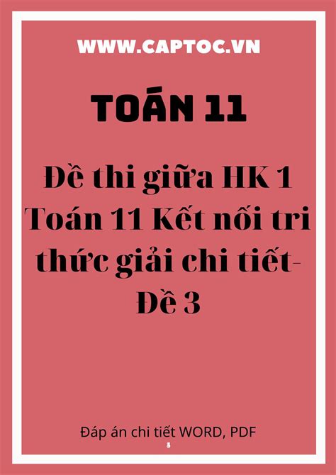 Đề thi giữa HK 1 Toán 11 Kết nối tri thức giải chi tiết-Đề 3