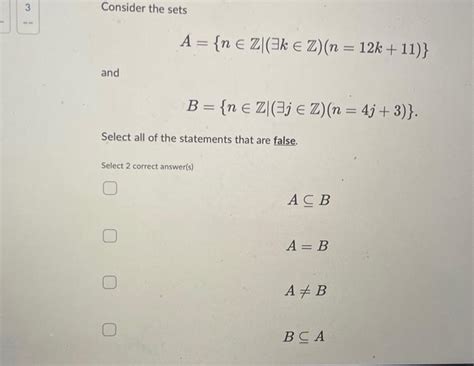 Solved Consider The Sets A NZ KZ N K And Chegg Com