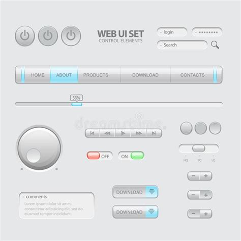 dark web ui elements stock vector illustration of graphic 86165051