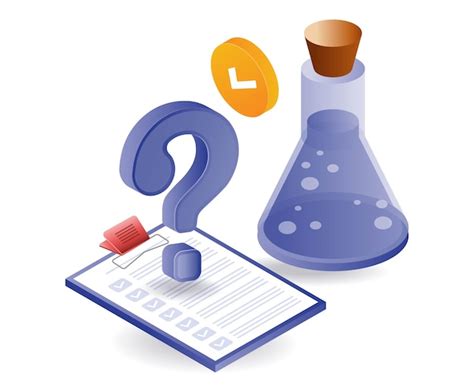 premium vector question mark checklist laboratory experiment results