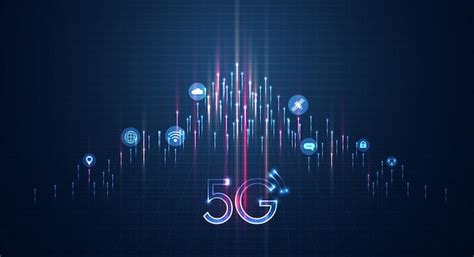 인터넷 비즈니스 광섬유 속도 라인을 위한 통신 기술 및 추상적 벡터 디자인의 5g 또는 6g 기술 무선 데이터 전송 고속
