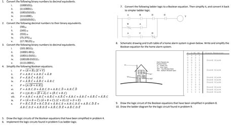 Solved Convert The Following Ladder Logic To A Boolean Chegg Com