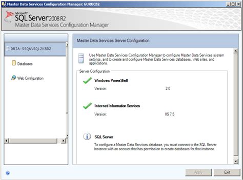 core sql server 2008 r2 technologies deploying master data services