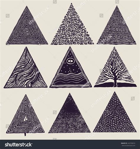 Triangles Set Vector Illustration 242709010 Shutterstock