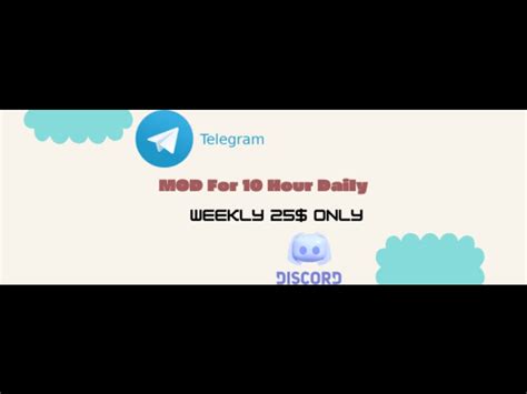 a community moderator for telegram discord for 25 a week 10h daily