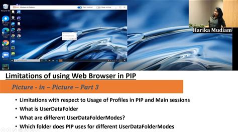 pip part3 limitations while using web browser in pip youtube