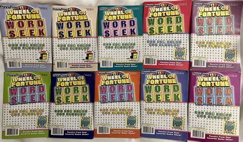 Lot 10 Penny Press Wheel Of Fortune Word Search Puzzles Books 150 159
