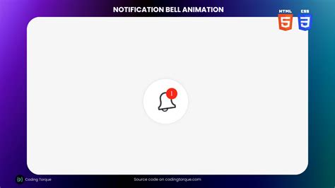 Notification Bell Animation Using Html And Css Coding Torque