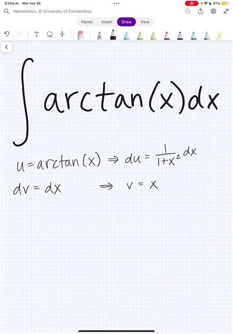integral of arctan x dx maths calculus integral trigfunctions youtube