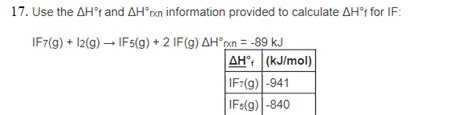 solved 17 use the ahºf and ahørxn information provided to