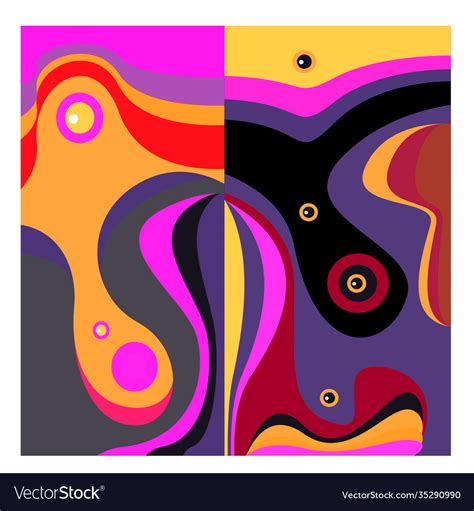 Colorful Geometric And Curve Background Pattern Vector Image