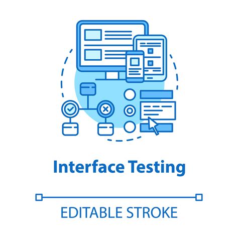 Interface Testing Turquoise Concept Icon Ux Ui Check Idea Thin Line