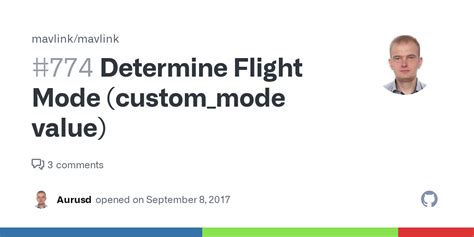 determine flight mode custom mode value · issue 774 · mavlink
