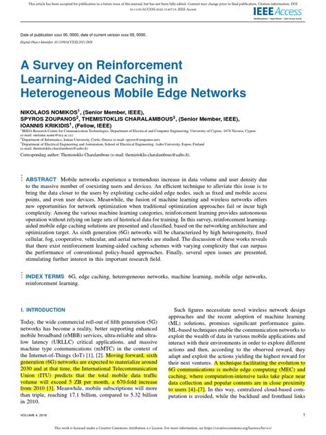 2021 a survey on reinforcement learning aided caching in