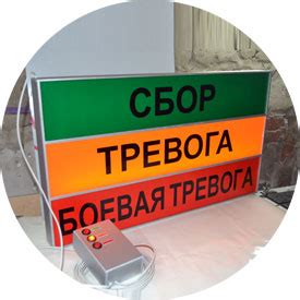 Табло световое "Боевая тревога" с пультом управления | Изготовление на ...