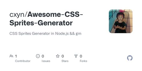 GitHub Cxyn Awesome CSS Sprites Generator CSS Sprites Generator In Node Js Gm