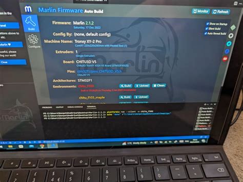 auto build marlin in vscode not working r marlinfirmware