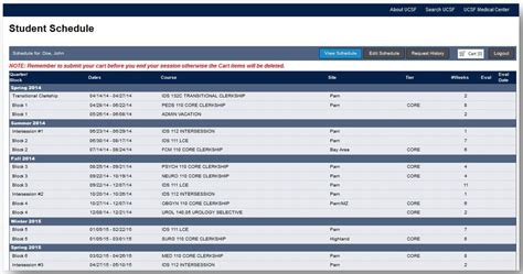 Online Availability And Request System Oars Ucsf Medical Education