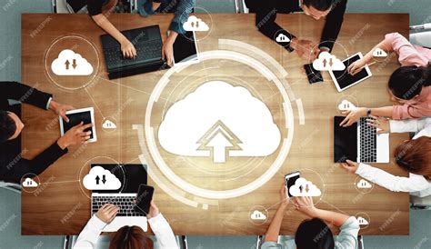 Premium Photo Cloud Computing Technology And Online Data Storage For