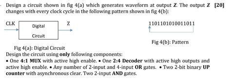 Solved Design A Circuit Shown In Fig 4a Which Generates