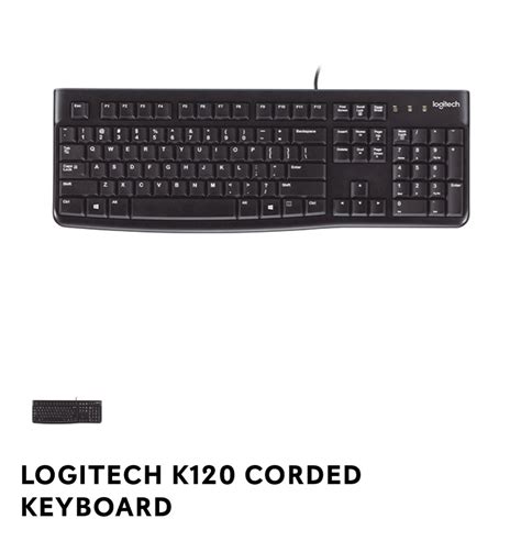 Wfh Essentials Logitech K120 Wired Plug And Play Keyboard Full Brand New With Box Computers