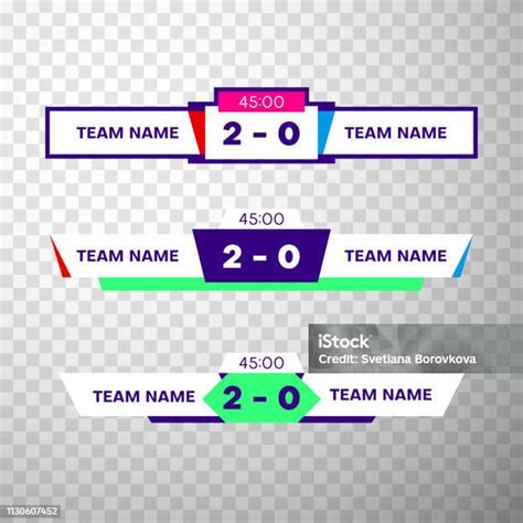 팀 이름 점수와 스포츠 이벤트와 전투에 대 한 게임 타이머 점수 판 템플릿 스포츠팀에 대한 스톡 벡터 아트 및 기타 이미지 스포츠팀 0명 Championship