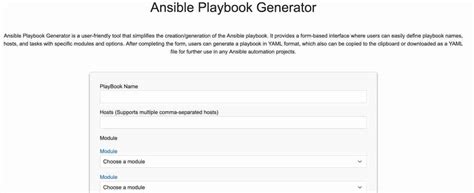 Tools To Generate Ansible Playbook