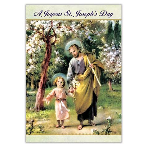 Joyous St Joseph Feast Day Card St Patricks Guild