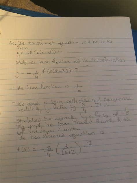 Transformed Functions Please Help R Askmath