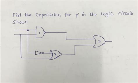 Find The Expression For Y ﻿in The Logic Circuit Hown