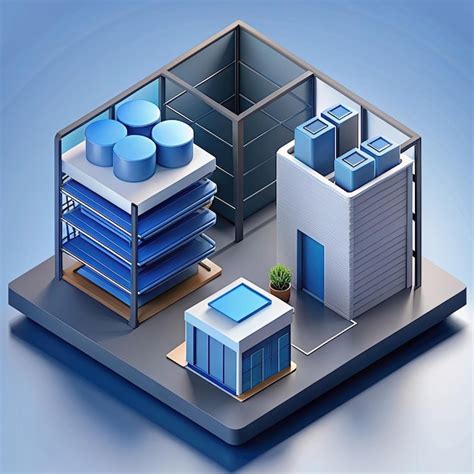 Premium Photo Isometric Data Center