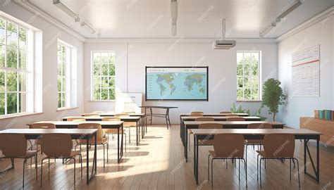 Premium Ai Image Modern Interior Classroom Photography Inspiring