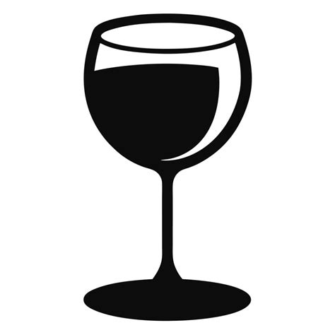 Black Silhouette Of Wine Glass 63175698 Vector Art At Vecteezy