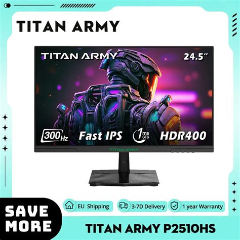 Titan Army P2510hs Gaming Monitor 24 5นิ้ว1920 1080 Csot หน้าจอ Ips รวดเร็ว อัตราการรีเฟรช