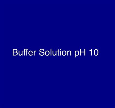 buffer solution ph 10 scientific supply house