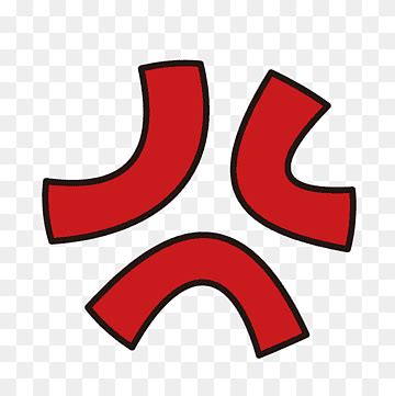 Red Angry Anime Mark Illustration Anger Manga Iconography Anime Symbol