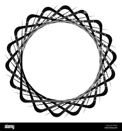 Abstract Circular Rotating Element Monochrome Vector Shape Stock Vector Image And Art Alamy