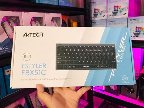 a4tech fstyler fbx51c bluetooth and 2 4g scissor switch keyboard black
