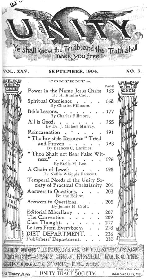 Unity Magazine September 1906 Fillmore Faith