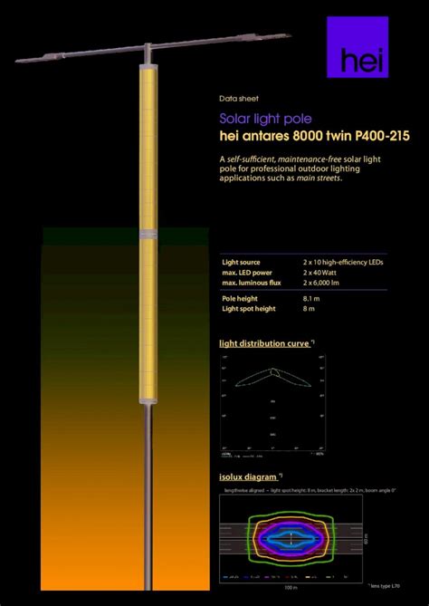 Pdf Data Sheet Solar Light Pole Radius Energyhei Antares 8000