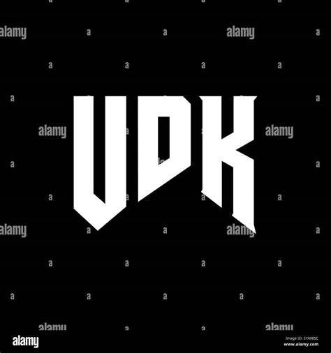 UDK Letter Logo Design For Technology Company UDK Logo Design Black And White Color Combination